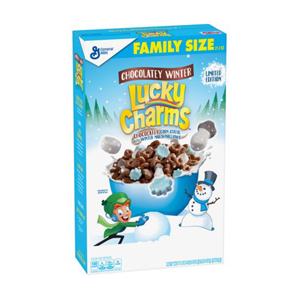 Chocolate Lucky Charms Cereal Box