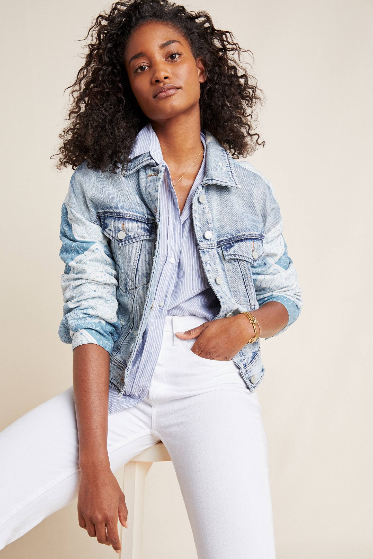 Bleached Denim Jacket Outfit