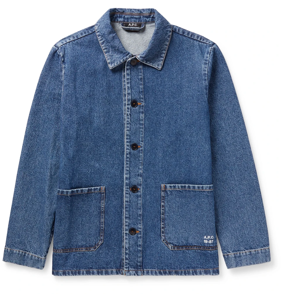 Giacca Di Jeans Effetto Invecchiato Color Fango