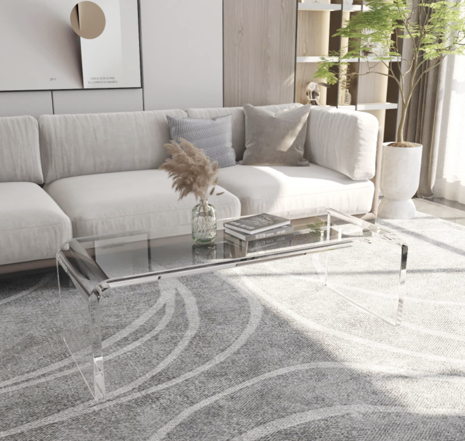 Acrylic sled coffee table store