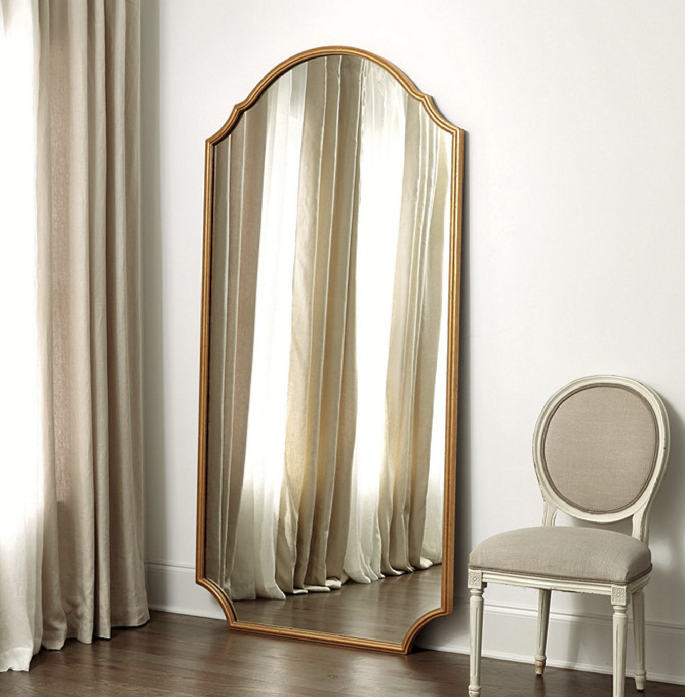 Ballard Designs Mirrors Malcolm Modern Classic Gold Iron Rectangular