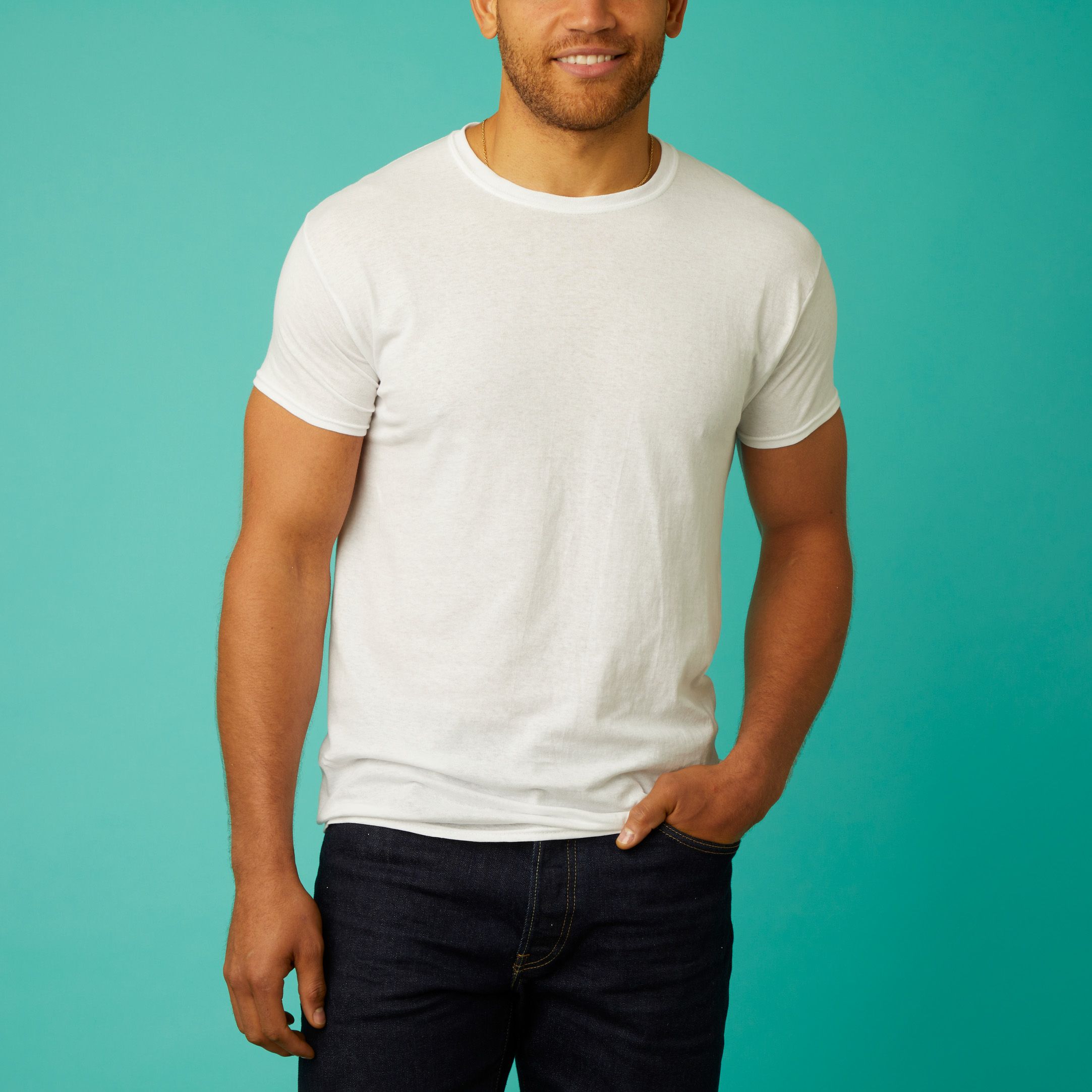 White tee shirt for men store