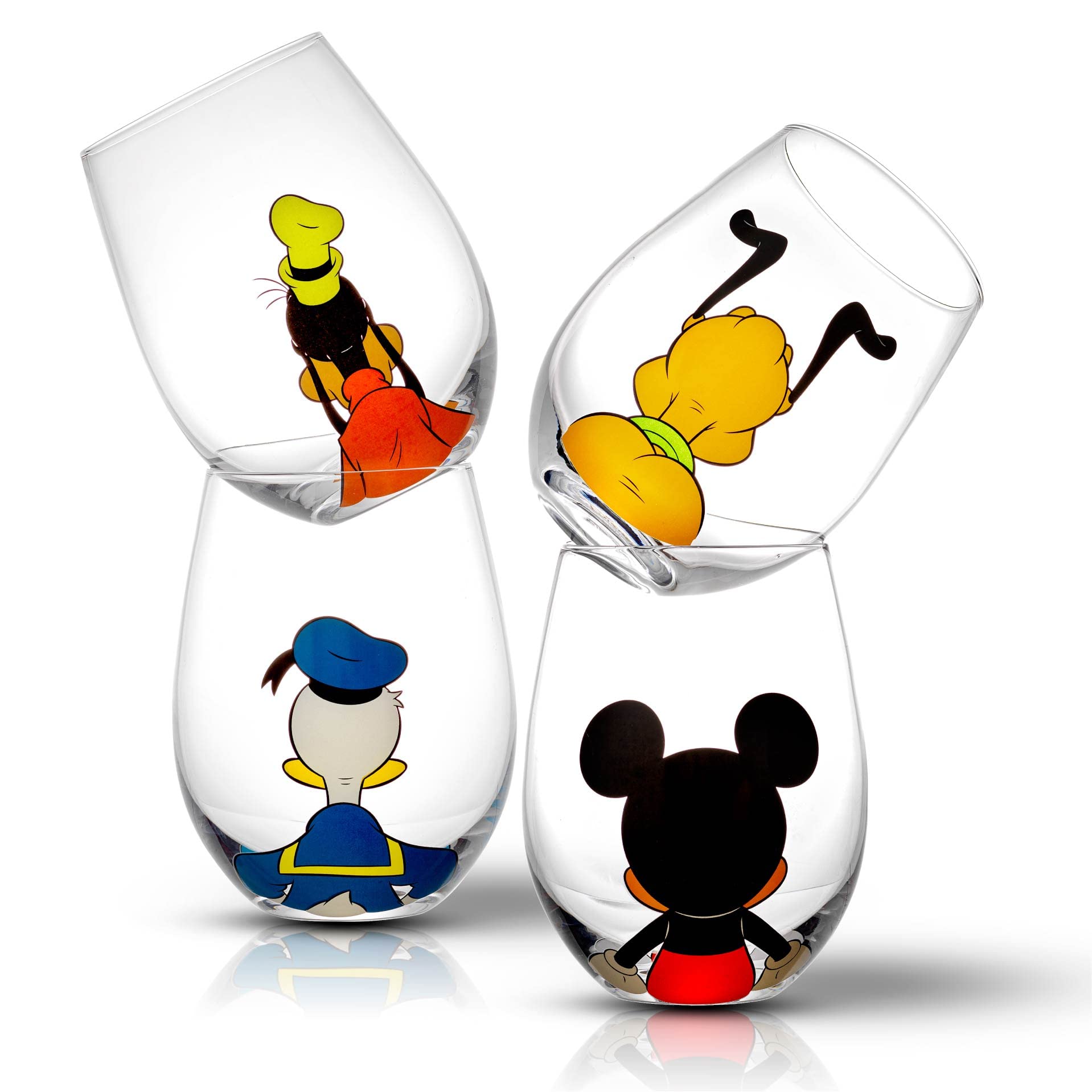 Mickey Mouse Etched Wine Glass