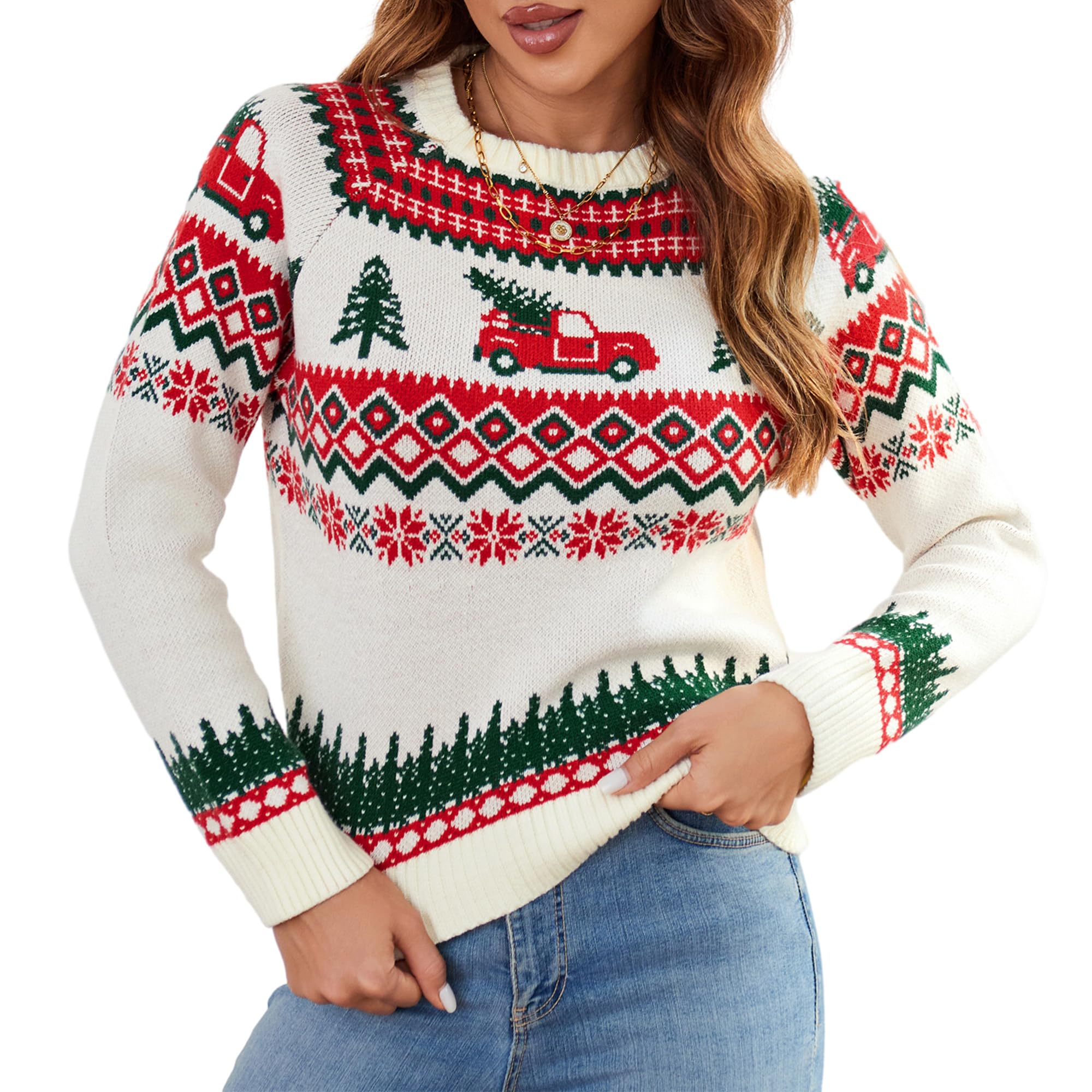 18 Christmas Sweaters for Women 2024 Festive Holiday Knits Ugly Christmas Sweater