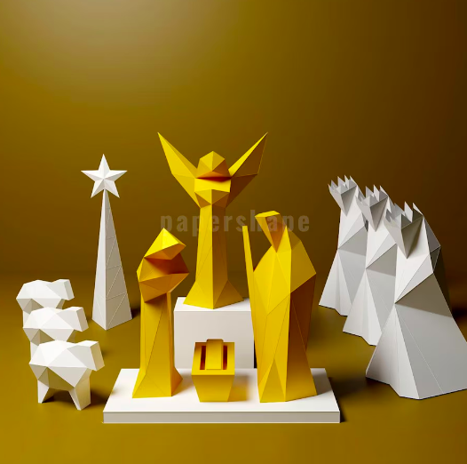 Origami Nativity Scene Diagram